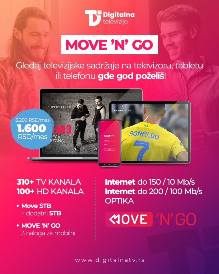 Move 'n' Go paket koji će vas oduševiti: TV i Internet za svaki kutak ...